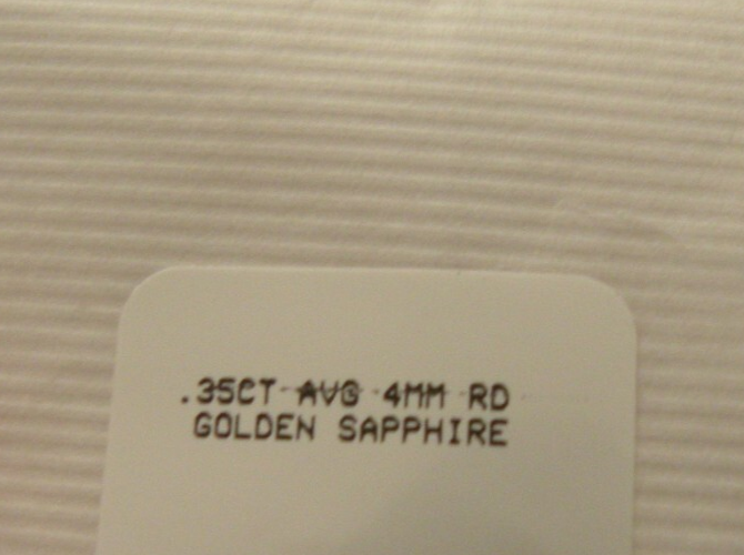 Golden Sapphire .35 cts 4mm Sapphire Loose Gemstone by JTV Jewerly Y8 ...