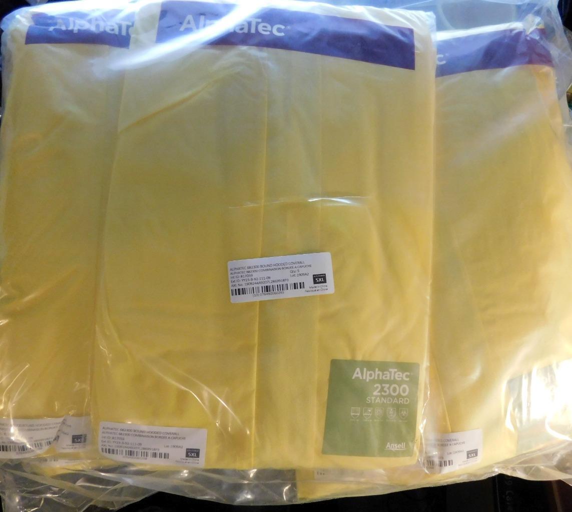 MICROCHEM Hooded Coveralls AlphaTec® 2300 Yellow 5XL Pack Of 5 YY23-B ...
