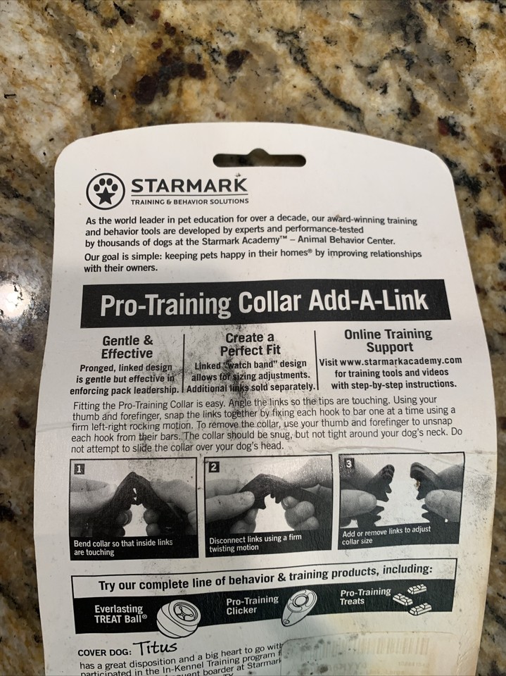 Starmark Pro-Training Collar Add-A-Link Large for Dogs NEW add 1-3 ...