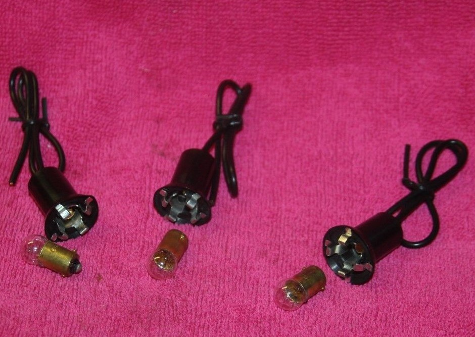 (3) Sun Gauge & Tachometer Light Lighting Bulb & Socket Kit - Blueline ...