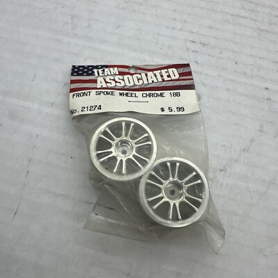 RC Associated RC18B Spoke Wheels Front Plastic Chrome (2) 21274 B28 | eBay