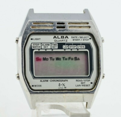 I743 Vintage Alba Digital AC-X Quartz Watch Needs Repair Y709-4000 JDM ...