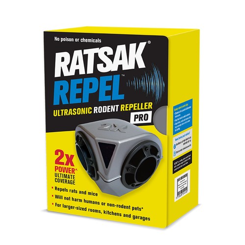 RATSAK® Repel™ Ultrasonic Rodent Repeller Pro Sonic Mouse Rat Repel ...