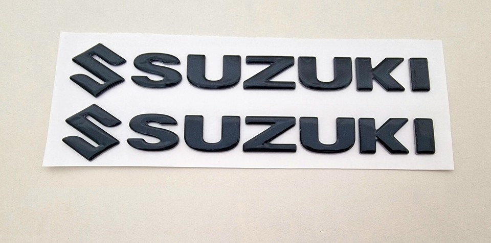 Suzuki Black 3D Badge Letters Emblem Logo Stickers Graphics Decals ...