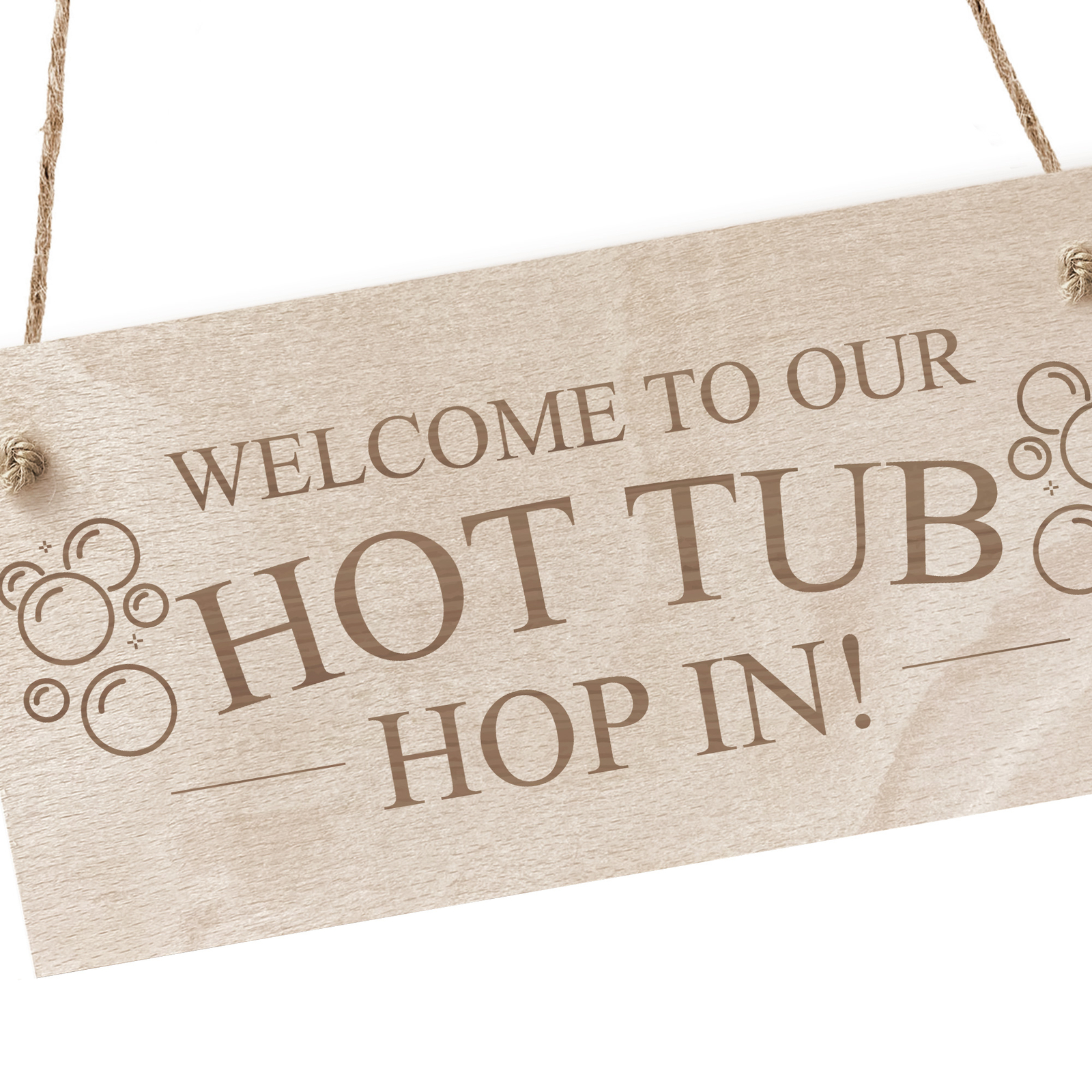 Welcome To Our Hot Tub Sign Engraved Wall Plaque Hop In Hot Tub ...