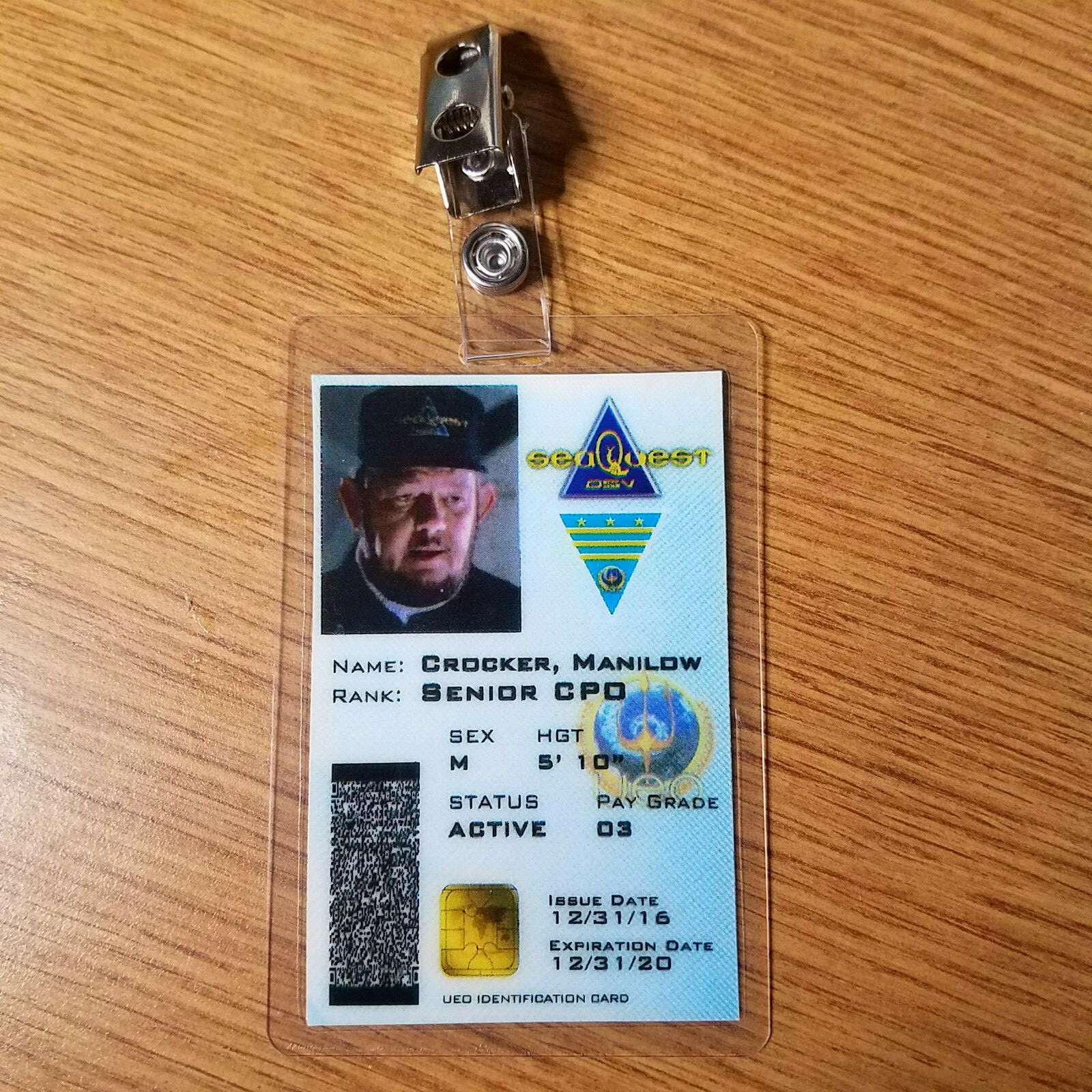 SeaQuest DSV Id Badge - Senior CPO Manilow Crocker Cosplay prop costume ...
