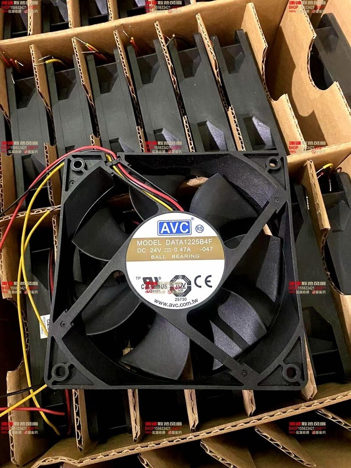 1 PCS AVC Fan DATA1225B4F-047 DC24V 0.47A 12025 12cm 3 wire cooling fan ...