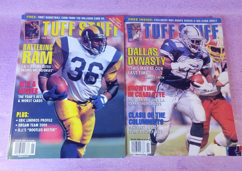TUFF STUFF Trading Card Magazines 1994 1995 Vintage Mantle Marino ...