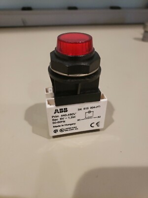 ABB Red Pilot Light w/ SK 615 004-440-480v 6v-1,5w sec | eBay