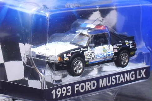 1/64 Greenlight 1993 Ford Mustang Lx Police Blue Line Racing 25 Years ...