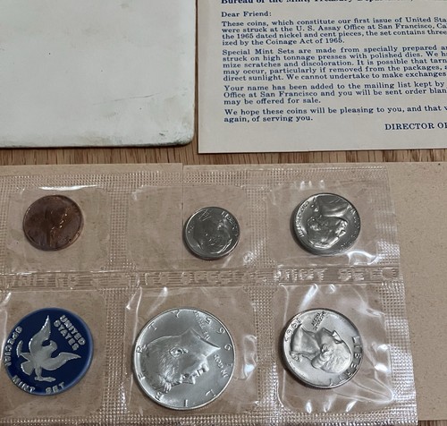 1965 Special Mint Set Proof From San Francisco Mint First Year Issue ...
