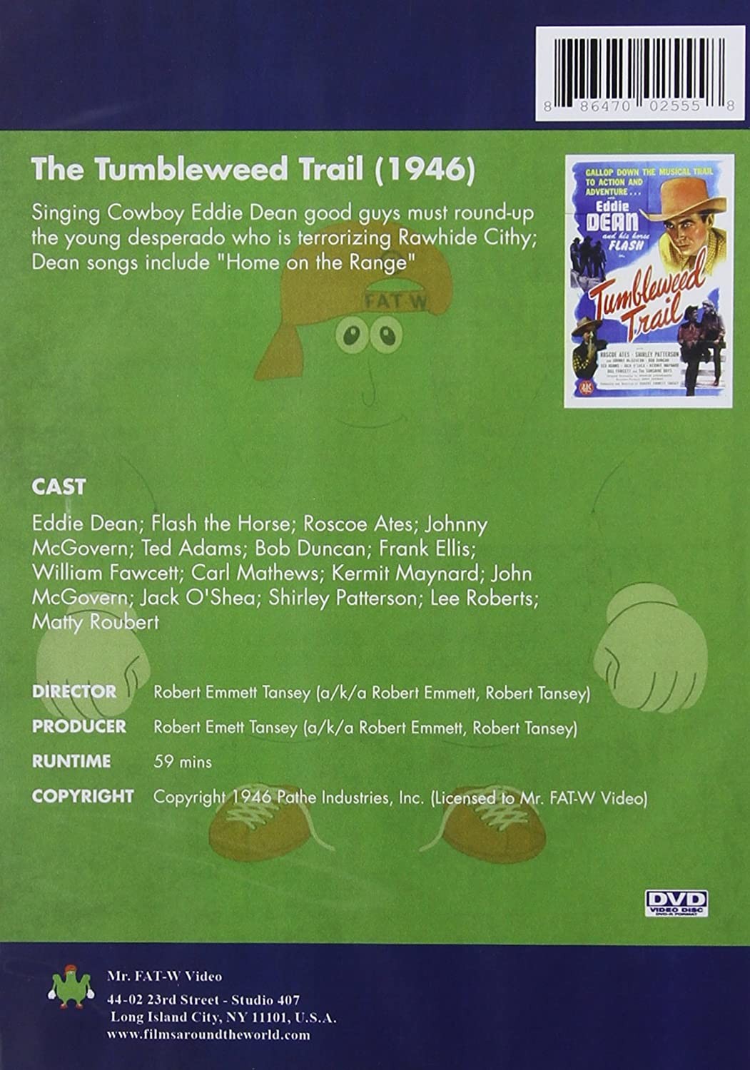 The Tumbleweed Trail (DVD) Roscoe Ates Ted Adams Johnny McGovern Bob ...