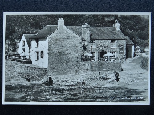 Devon LEE BAY The Old Mill Teas & Cafe c1950s RP Postcard by Harvey ...
