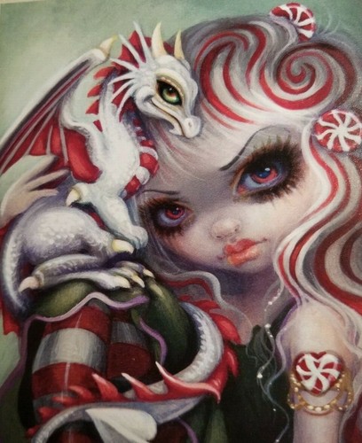 Jasmine Becket-Griffith PEPPERMINT DRAGON Fantasy FAIRY Dragonling ...