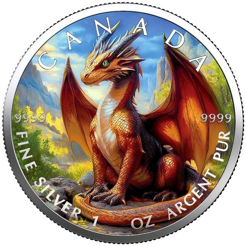 2025 Canada Farbmünze Rusty Dragon 1 OZ SILBER - COLOR EDITION | eBay