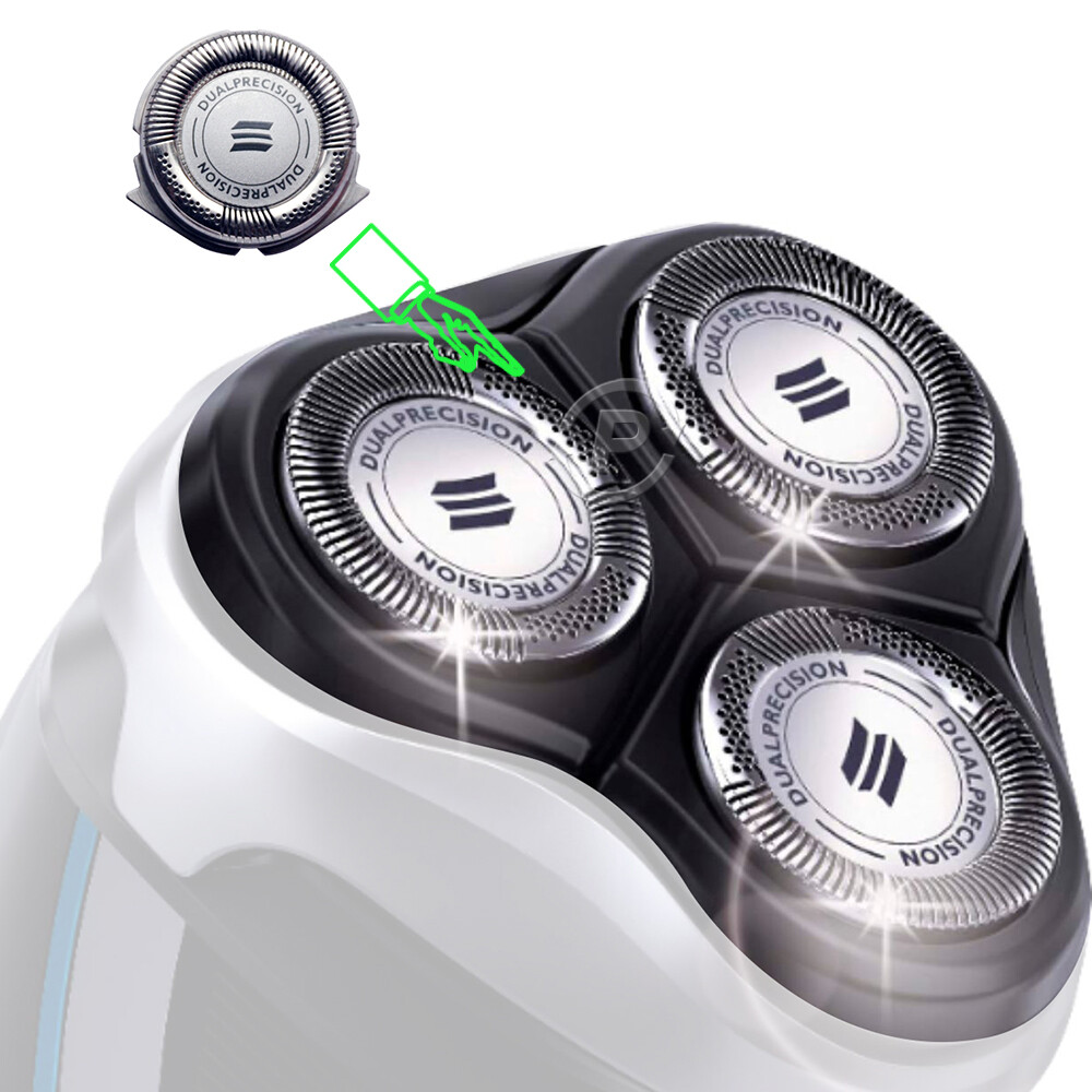 3 Pack HQ8 Dual Precision Replacement Heads Blades Philips Norelco ...