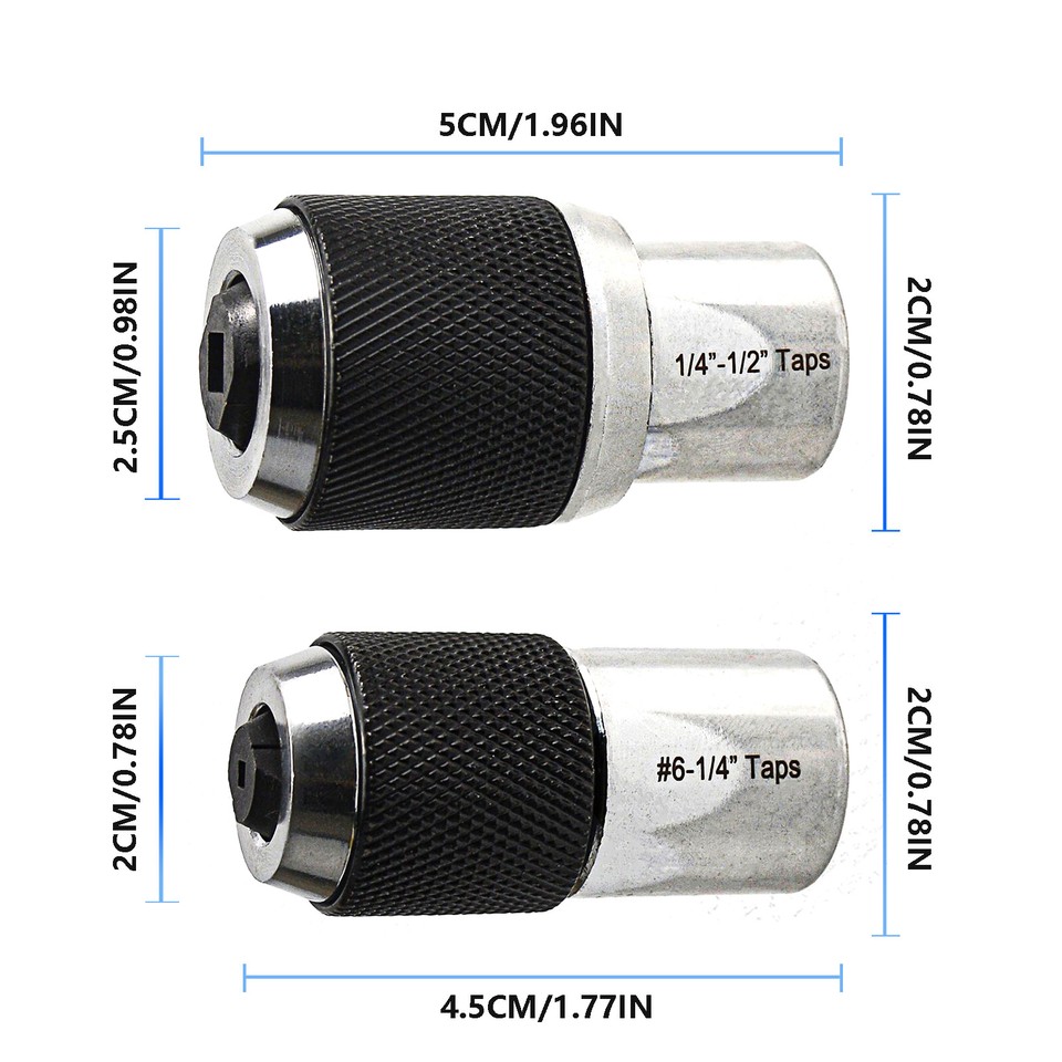 2pc Adjustable Thread Tap Socket Set For Accurate Tapping and Reaming ...