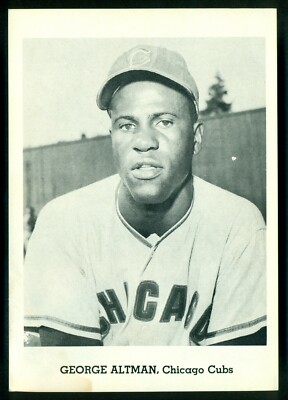 Original 1960's GEORGE ALTMAN CHICAGO CUBS Team Issue B&W Photo Card #2 ...