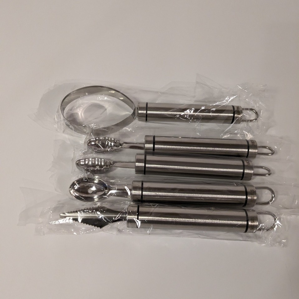 Kitchen Carving Tool Set, Vegetable, Fruit Sculpting, Chef Tool Kit, 5 ...