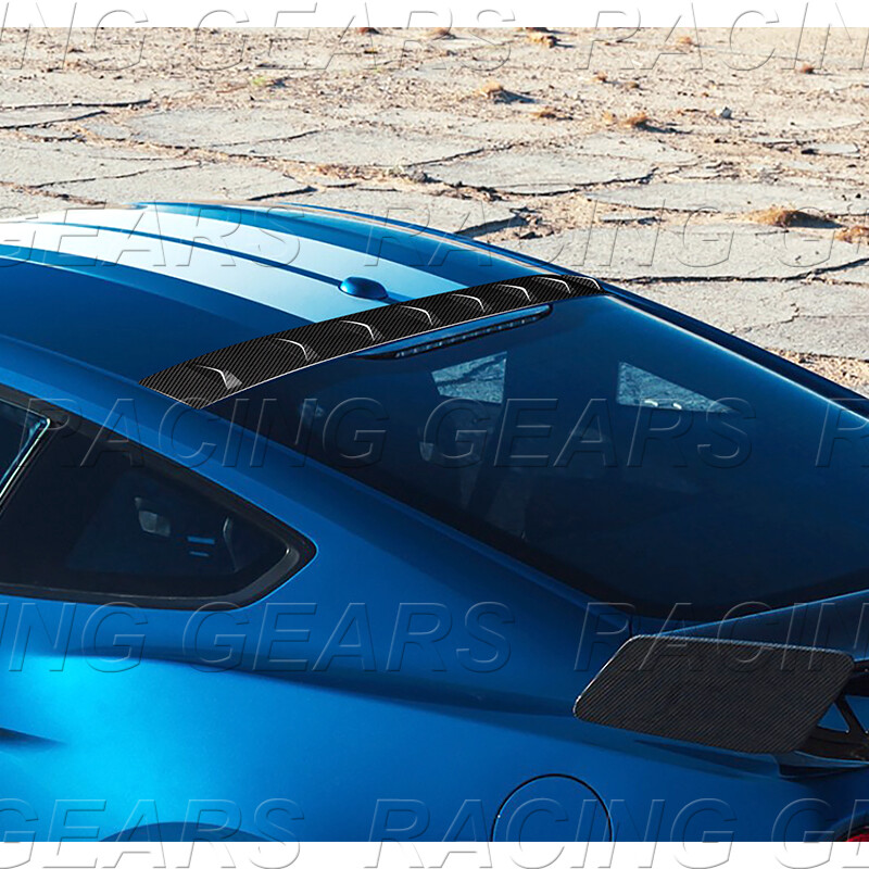 CARBON FIBER ROOF SHARK FIN VORTEX SPOILER WING FIT 15-23 FORD MUSTANG ...