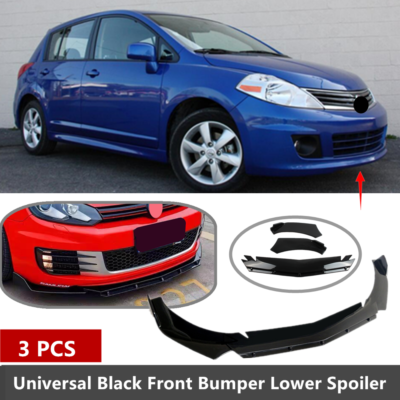 Add-on Universal Fit For 2007-2011 Nissan Versa Front Bumper Lower Lip ...