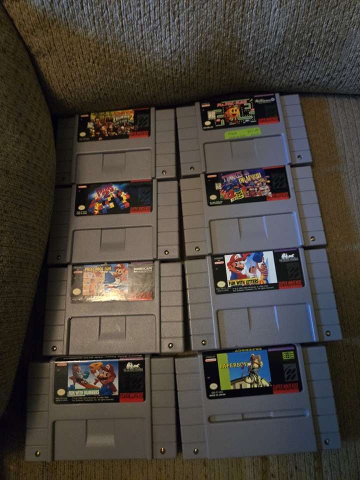 🕹️ Super Nintendo SNES Game Lot – 8 Classics – Tested & Working! | eBay