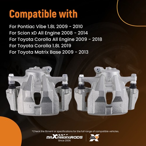 Front Disc Brake Caliper Assembly for Toyota Corolla 2009-2019 19-B3434 ...