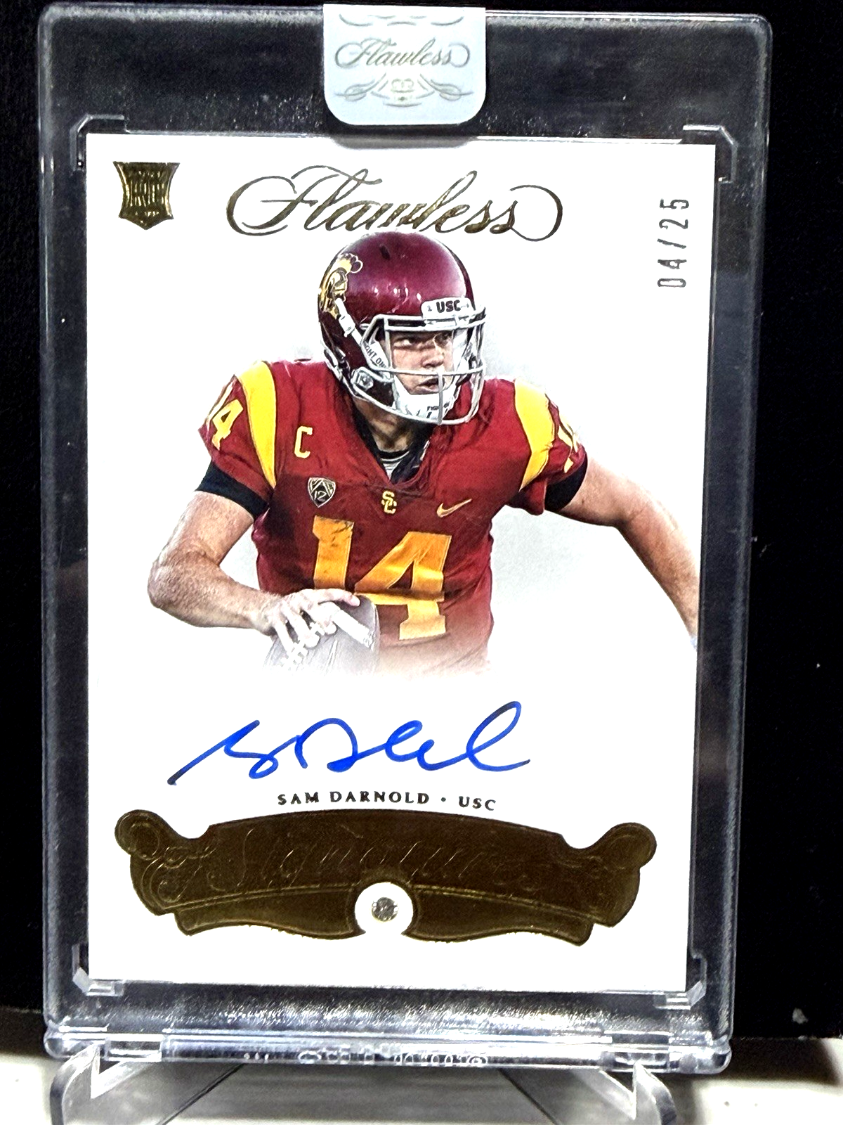 SAM DARNOLD 2018 Panini Flawless DIAMOND ON CARD ROOKIE AUTO /25 STILL ...