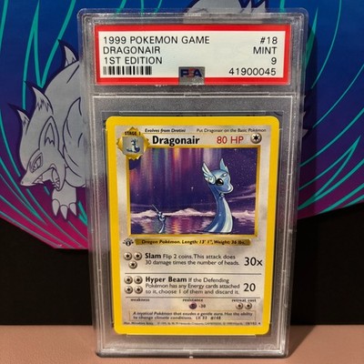 PSA 9 Dragonair 1st Edition Shadowless Base Set Rare #18 Mint Pokemon ...