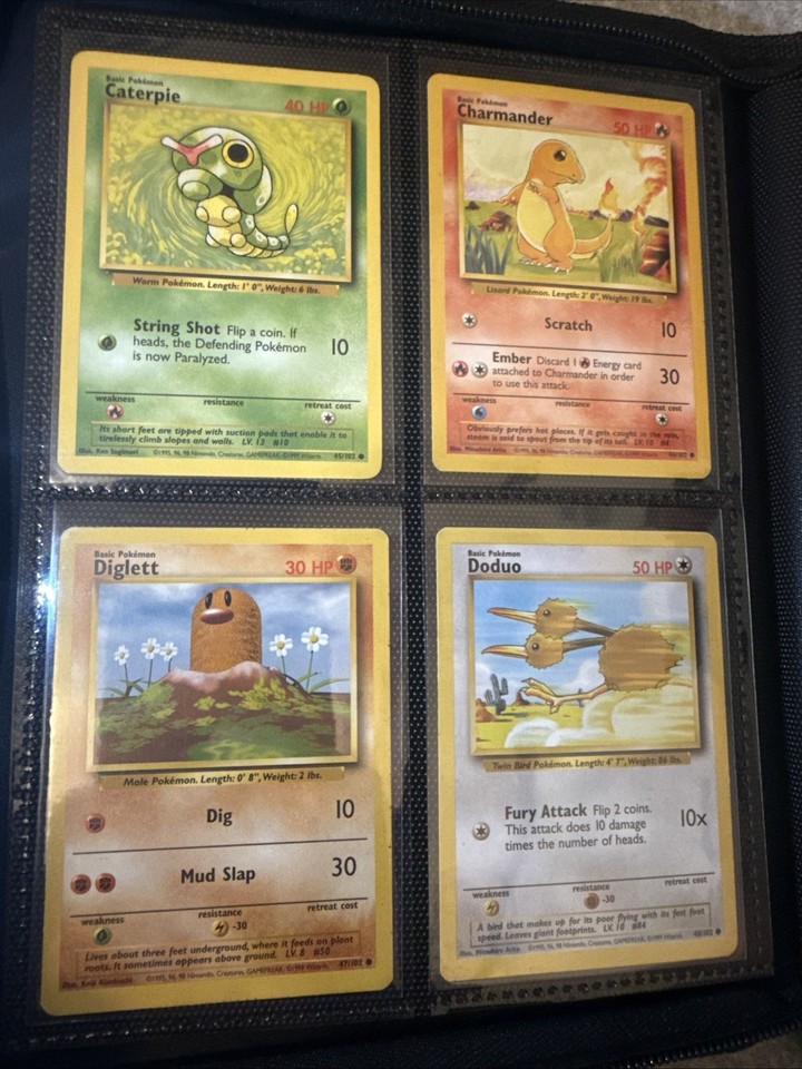 Pokemon Cards With Binder, Vintage See Photos. Some First Edition Cards ...