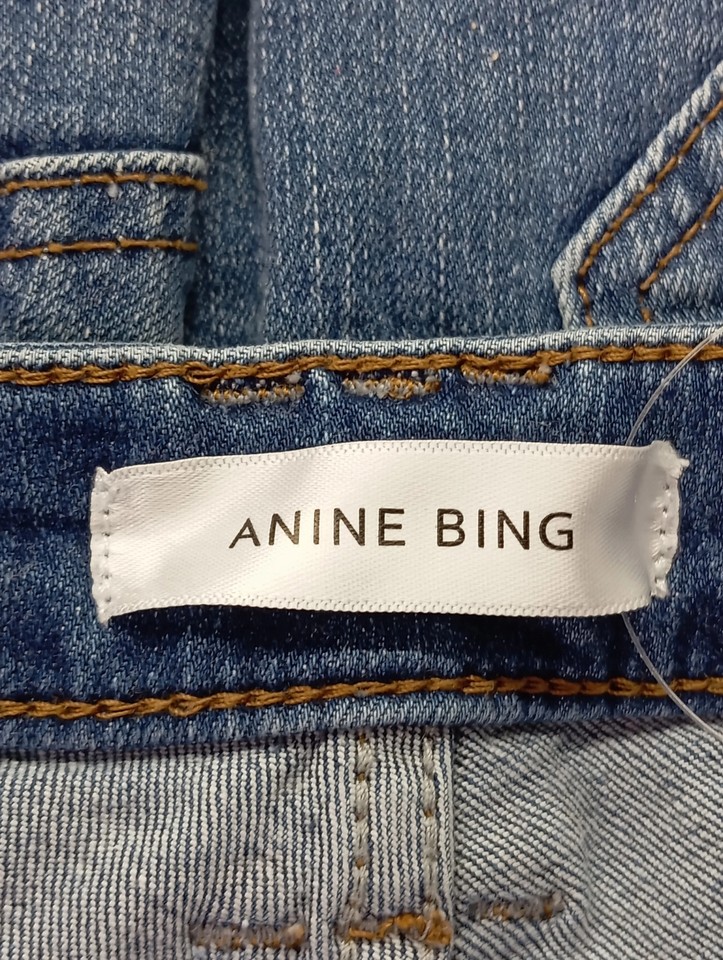 ANINE BING Jean Slim Femme Bleu Casual Logo (W29) | eBay