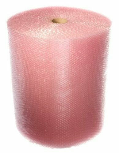 150' x 24" Roll 3/16" (Sm) Pink Anti-Static Bubble Cushioning Wrap Free ...
