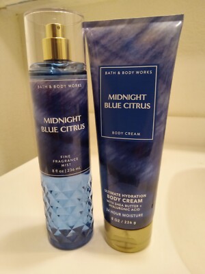 Bath and Body Works Midnight Blue Citrus Set of 2 Full Size Body Mist ...
