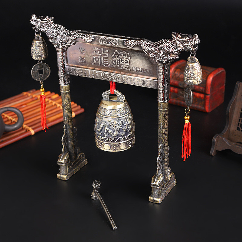 Chinese Dragon Gate Chime Statue Musical Meditation Bells Feng Shui ...