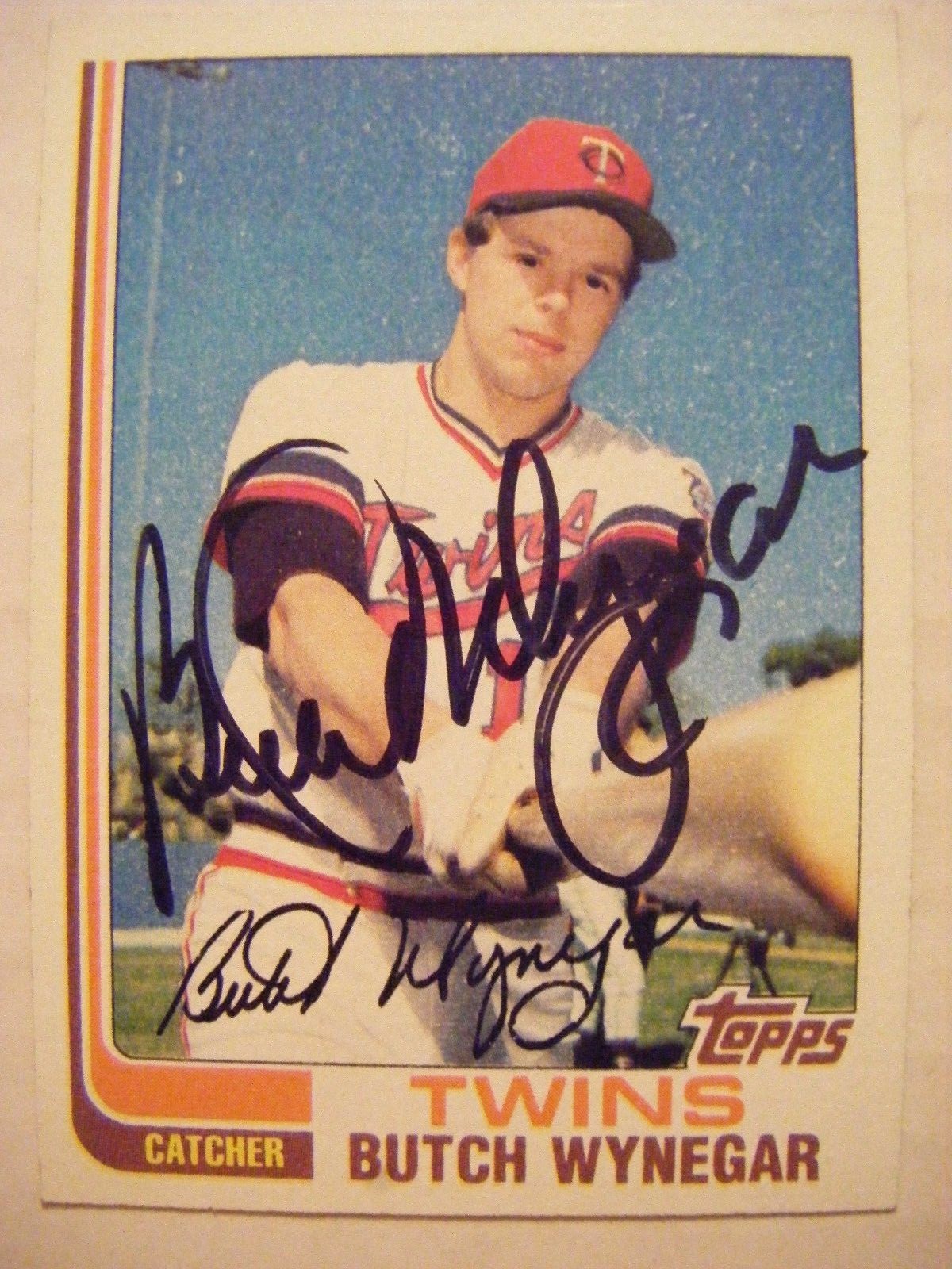 BUTCH WYNEGAR signed TWINS 1982 Topps baseball card AUTO Autographed ...
