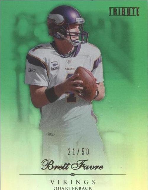 2010 Topps Tribute - Brett Favre #81 Green Rainbow /50 for sale online ...