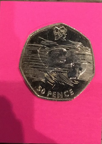 Olympic 50p swimming aquatics fifty pence coin circulated 2011 | eBay