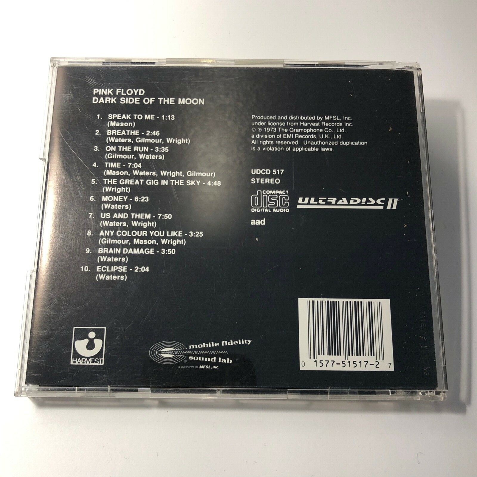 The Dark Side of the Moon by Pink Floyd 24k Gold CD, Ultradisc, MFSL | eBay