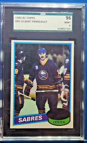 1980-81 TOPPS #80 GILBERT PERREAULT SGC 9 BUFFALO SABRES FRENCH ...