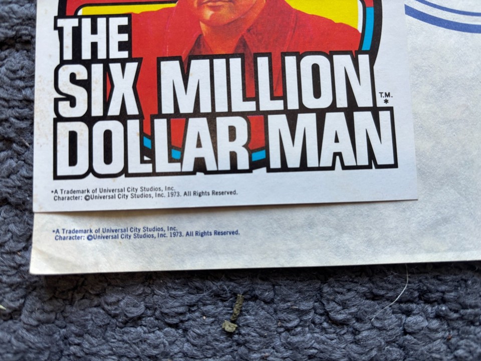 Six Million Dollar Man Bionic Action Fan Club Certificate & Steve ...