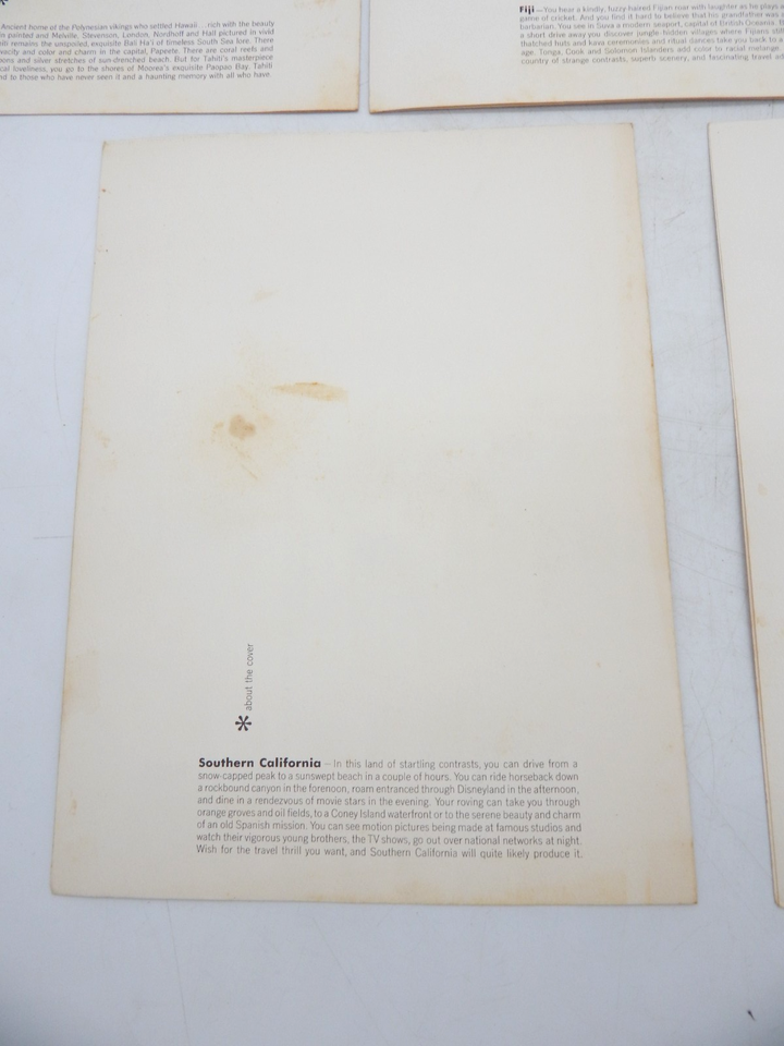 Set of 5 Vintage Matson Lines Menus L Macouillard Watercolor Prints ...