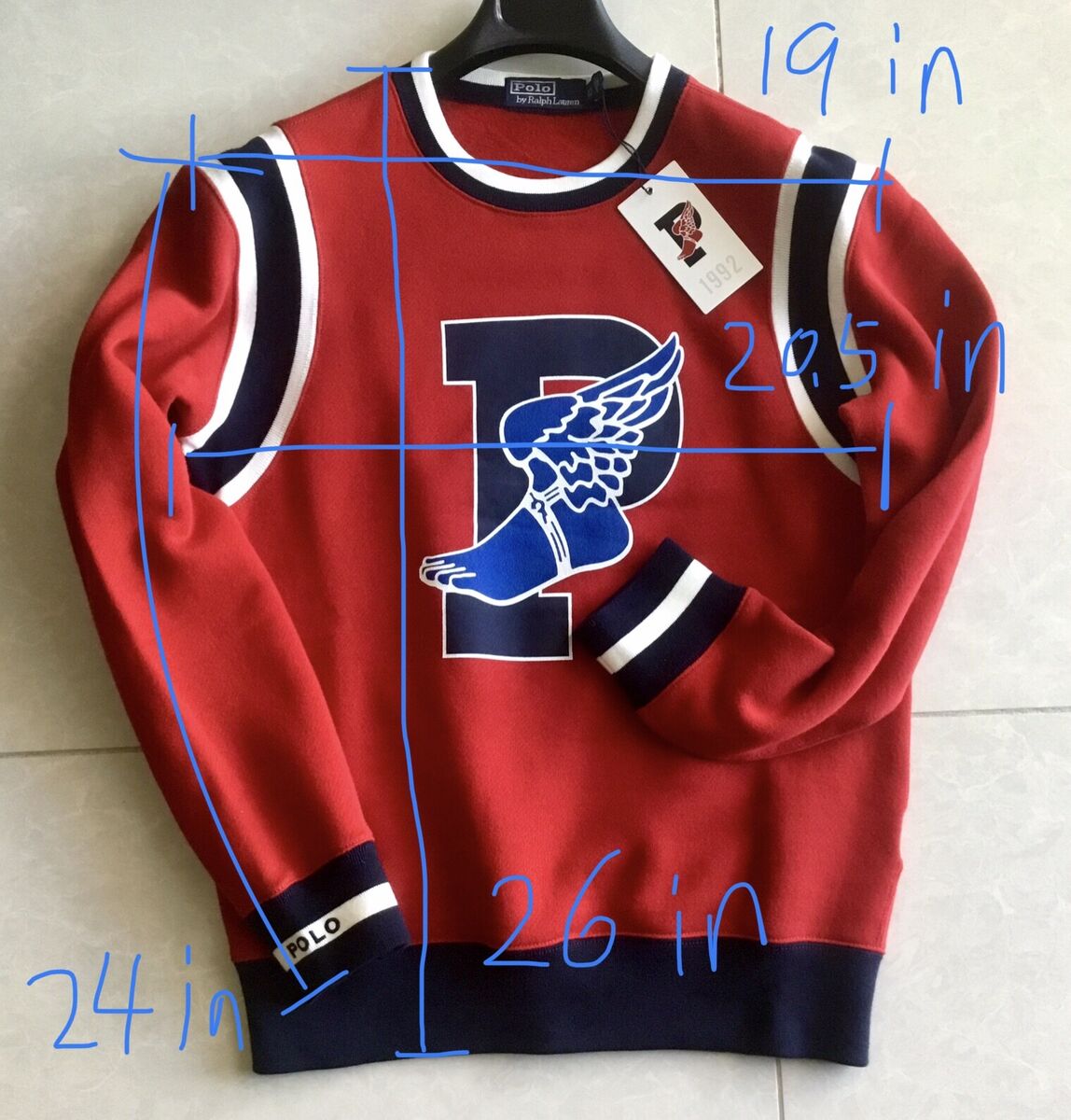 Vintage* POLO RALPH LAUREN STADIUM P WING 1992 SWEATSHIRT Vintage* POLO RALPH LAUREN STADIUM P WING 1992 SWEATSHIRT