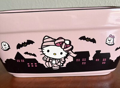Hello Kitty Halloween Mummy Bread Loaf Pan Baking Dish Pink and Black ...