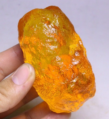 9CM China Hongshan Culture Yellow Crystal Carved original Stone Rock ...