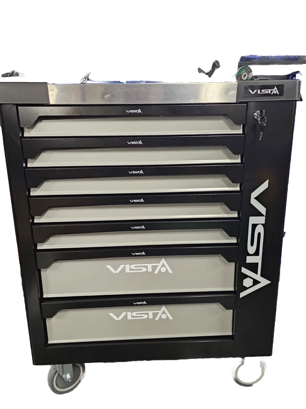 Vista Tool Chest Trolley With 7 Drawers, 6 Full Of Tools Plus Storage ...
