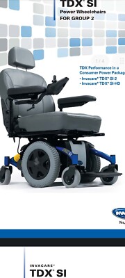 INVACARE TDX SP-2 POWER WHEELCHAIR, With captains Seat,charger,safety ...