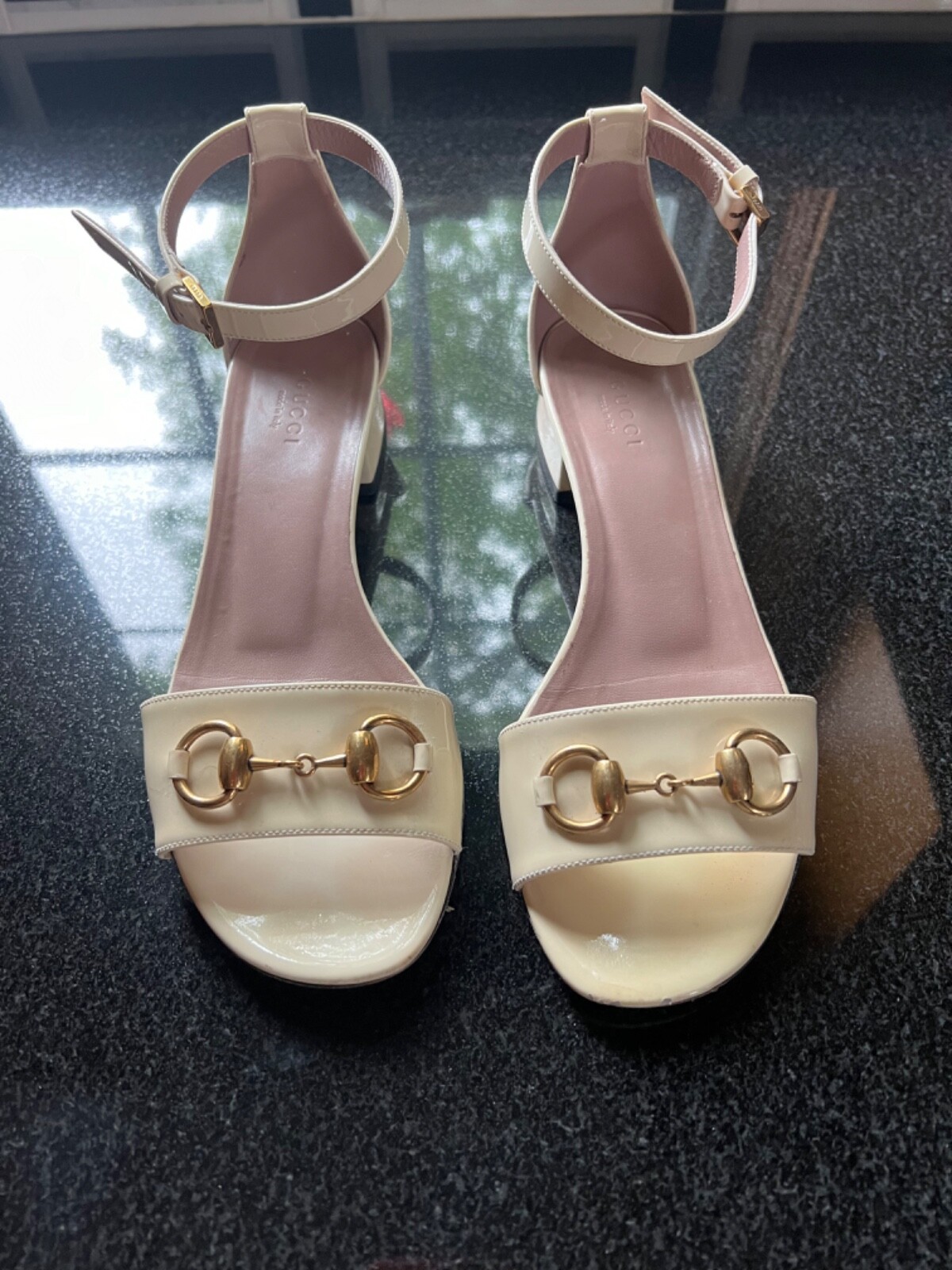 Gucci Horsebit Flat Sandals EU 37 US 7 Off White Baby… - Gem