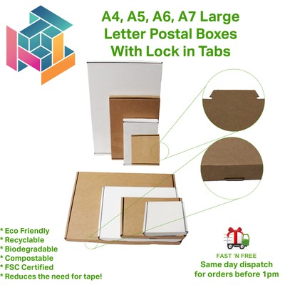 Royal Mail PIP Large Letter Boxes C4 C5 C6 C7 Postal Box FSC Certified ...