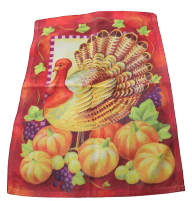 Thanksgiving Turkey mini garden flag pumpkins autumn fall | eBay
