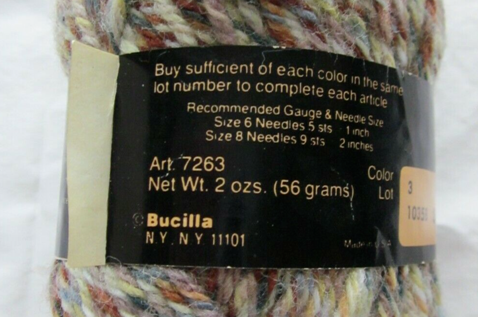 Bucilla Horizon 100% Acrylic Variegated Yarn-#3 Brown/Gray/Cream ~2 oz ...